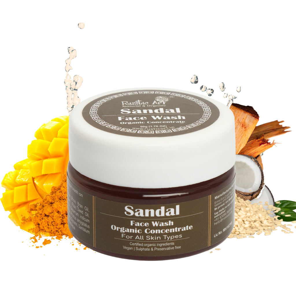 Organic Sandal Face Wash Concentrate – Rustic Art
